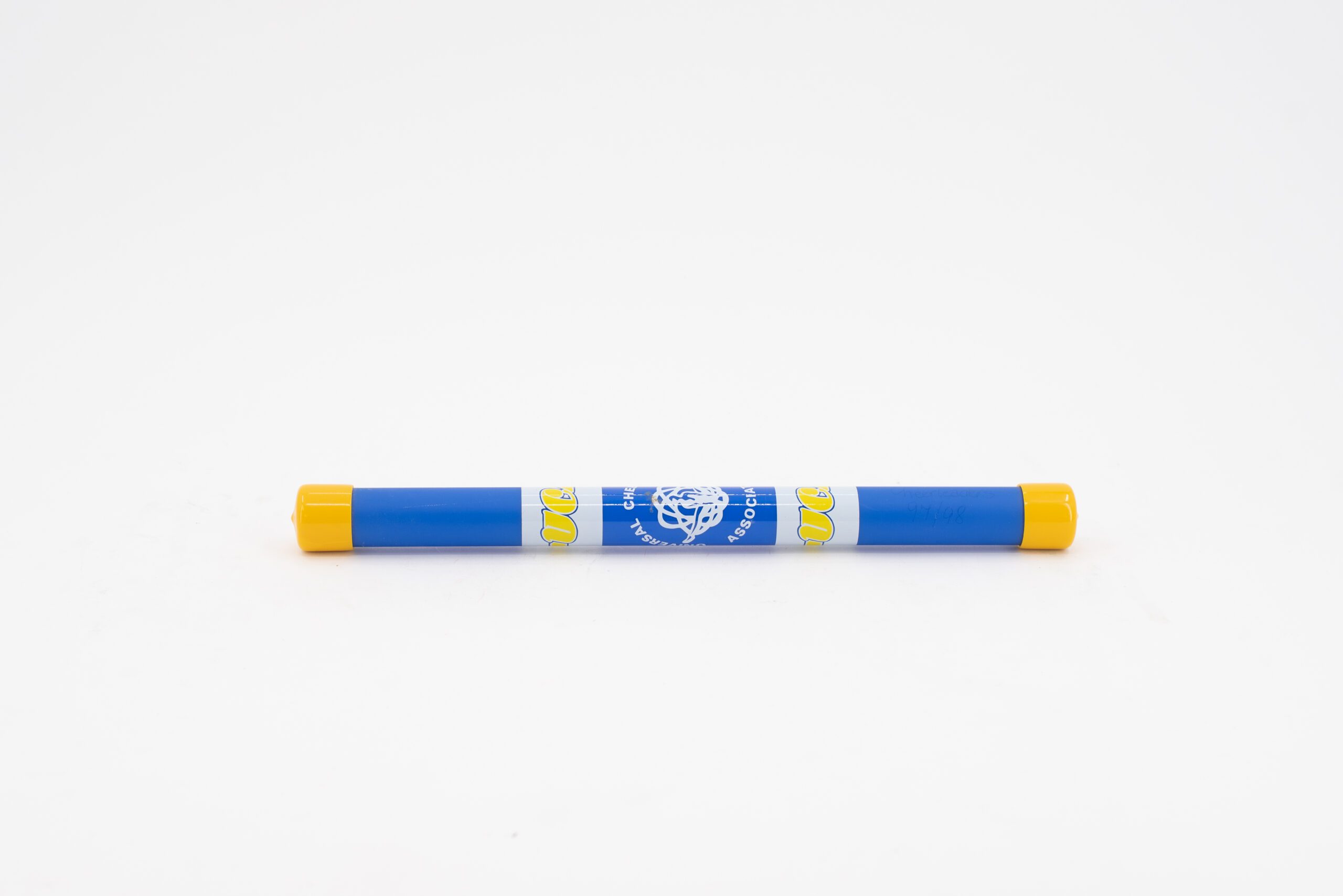 Yellow Blue and White spirit Stick | Arnold Public Schools
